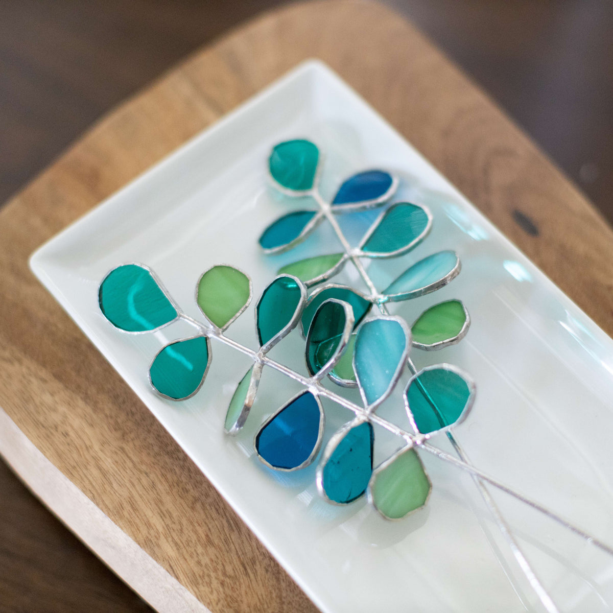 stained glass eucalyptus branch – Remnant Studios